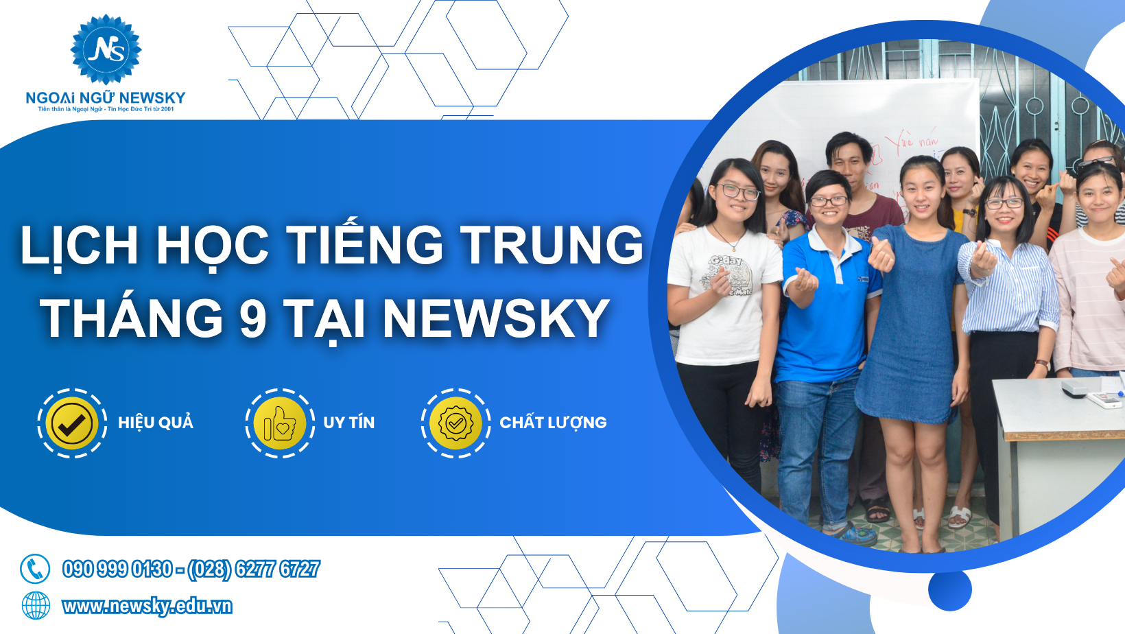 Lịch học tiếng Trung tháng 9 tại Newsky | Ngoại Ngữ NewSky