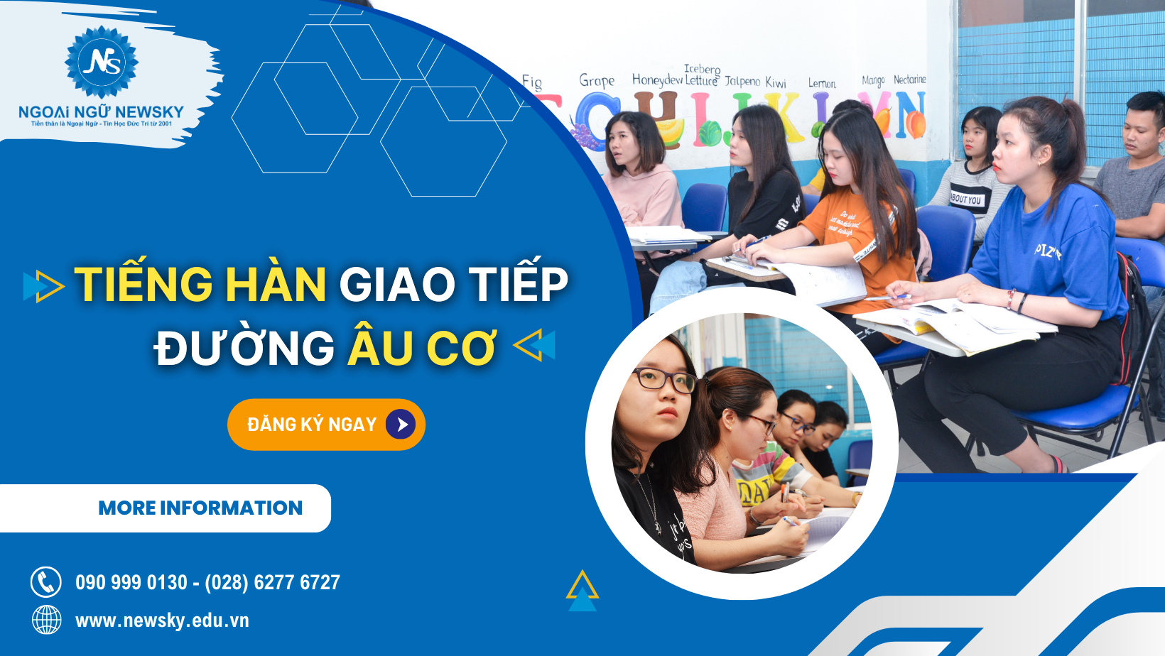 Tiếng Hàn giao tiếp đường Âu Cơ | Ngoại Ngữ NewSky