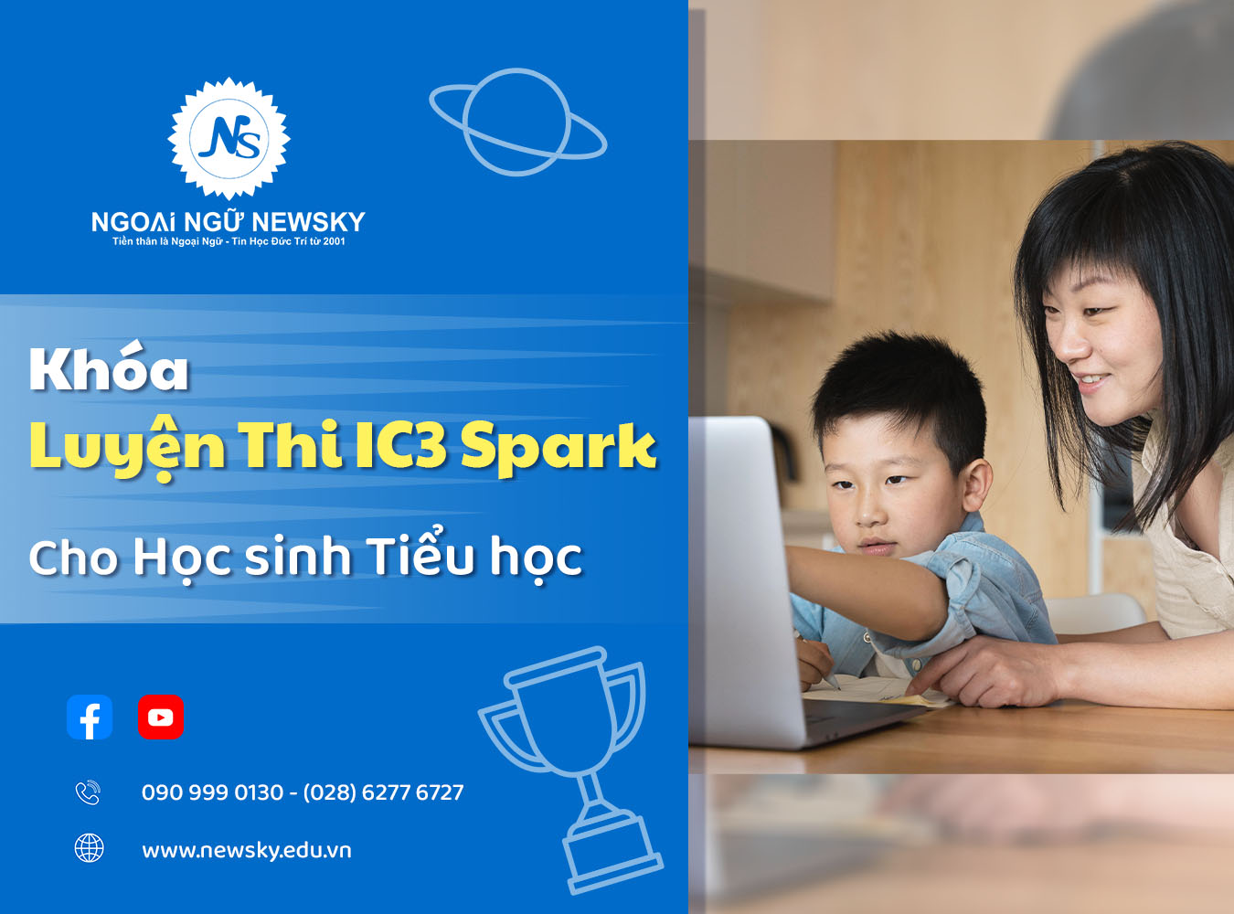 Khóa Luyện thi IC3 Spark cho Học Sinh Tiểu Học | Ngoại Ngữ NewSky
